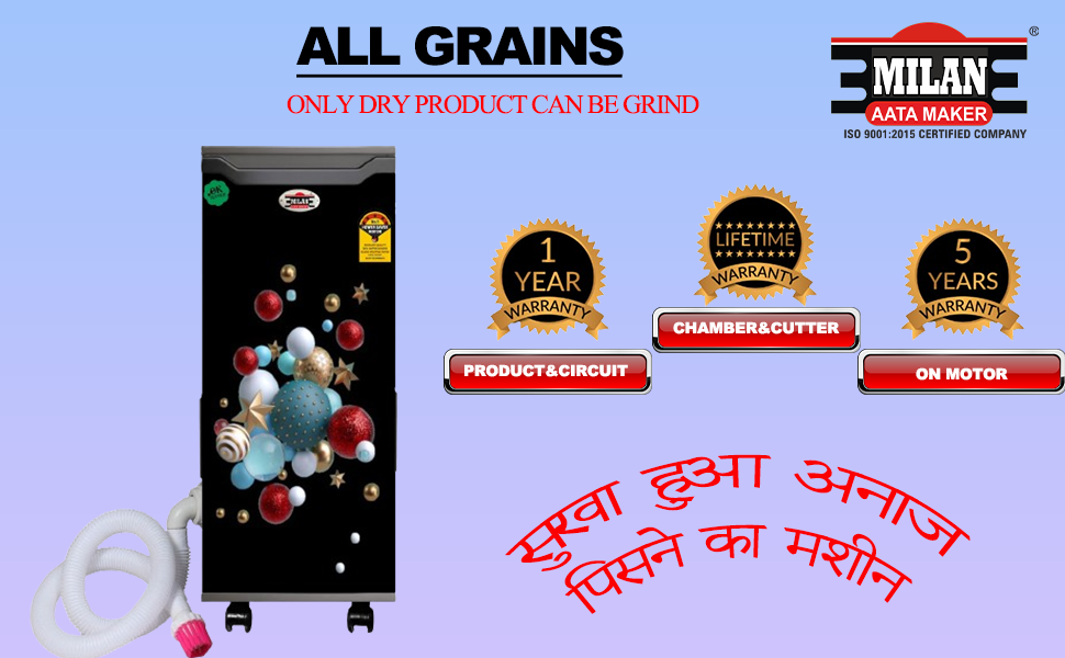 Milan Aata Maker 1Hp Fully Automatic Domestic Aatachakki with Inbuilt ...